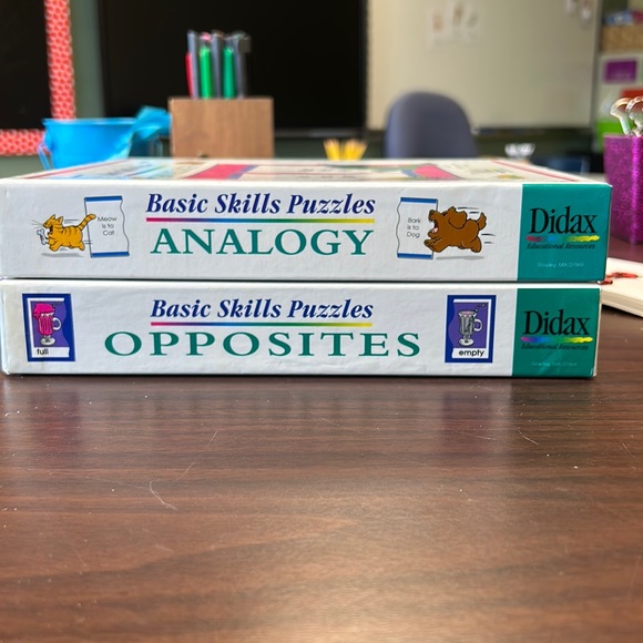 Didax | Toys | 2 Didax Basic Skills Puzzles Analogy Opposites Learning ...